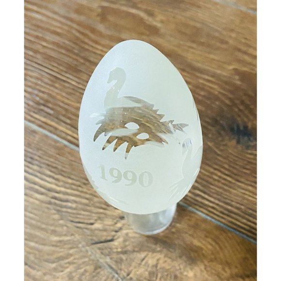 Unbranded | Art | Frosted Art Glass Egg Paperweight Easter Spring Decor ...